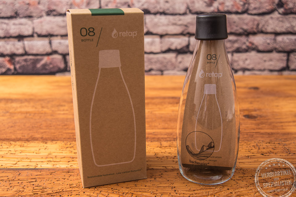 retap Glasflaschen mit Logo | werbemax